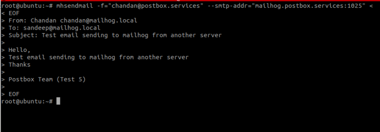 Mailhog for email test environment - Postbox Consultancy Services