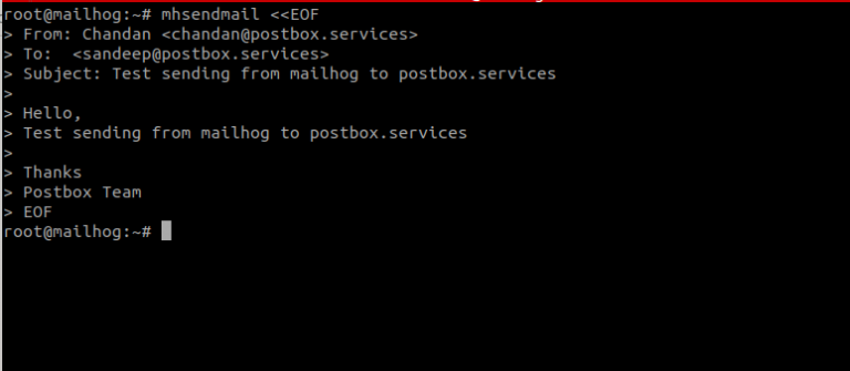 Mailhog for email test environment - Postbox Consultancy Services
